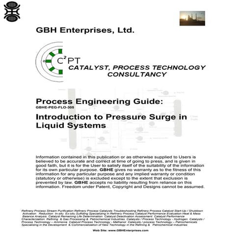 Introduction To Pressure Surge In Liquid Systems | PDF