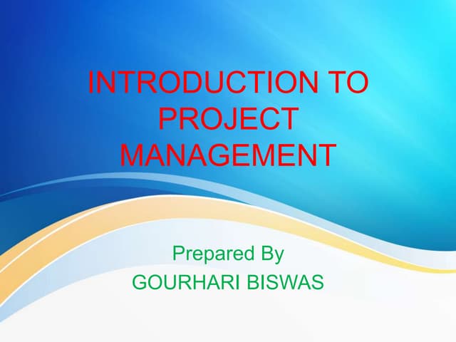 Project management PPT | PPTX