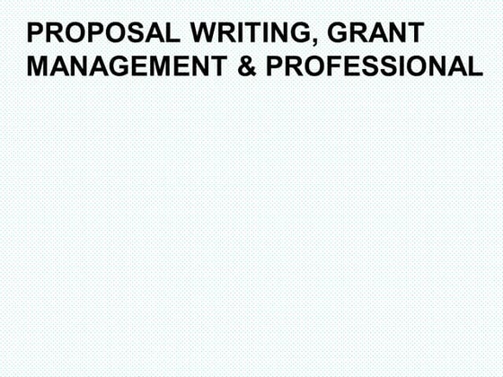Introduction to writing a project proposal | PPTX