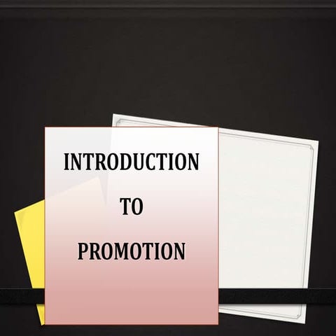 Introduction to promotion | PPTX