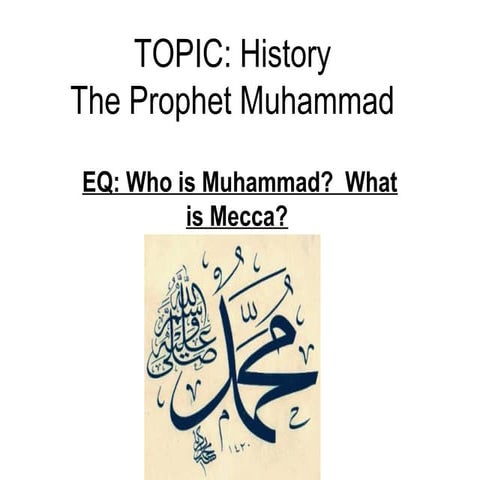 Introduction to prophet muhammad | PPT