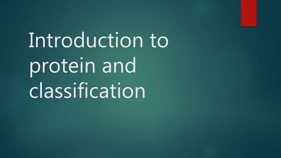 Protein classification | PPT