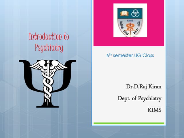 Psychiatry history taking and MSE | PPTX