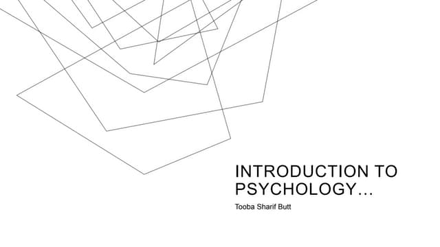 Introduction to Organizational Psychology | PPTX
