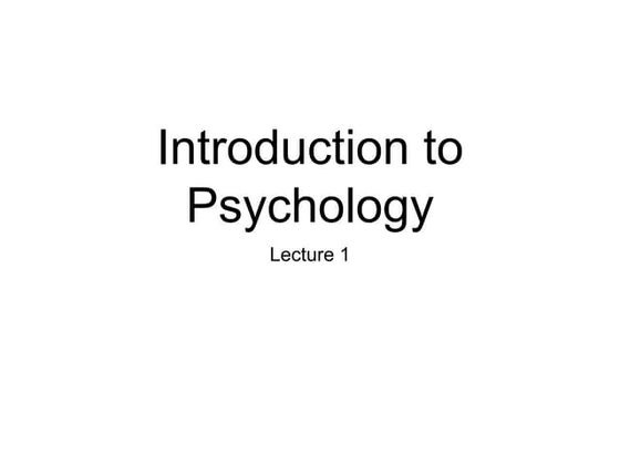 Psychology | PPTX