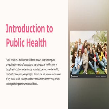 Introduction to Public Health By Thaddeus | PPTX