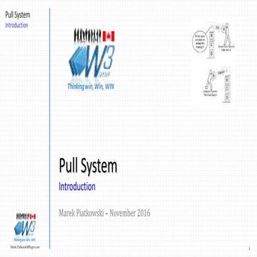 Introduction to Pull system - November 2016 | PPTX