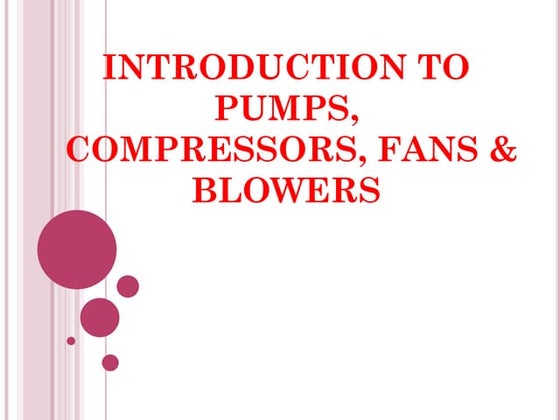 Pumps and types of pumps | PPT