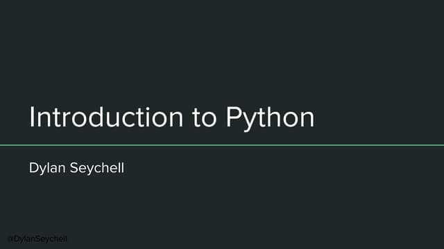 Introduction to biopython