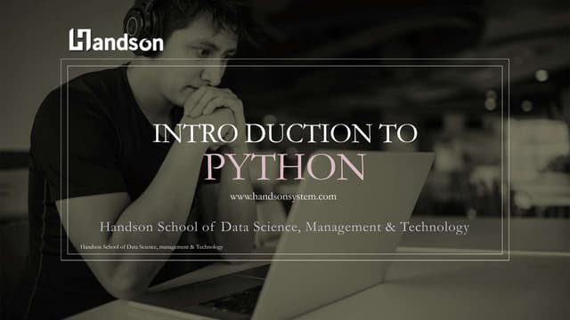 Introduction To Python Ppt