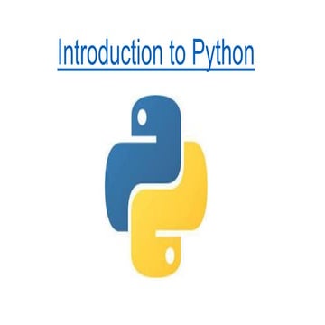 Introduction To Python Ppt 