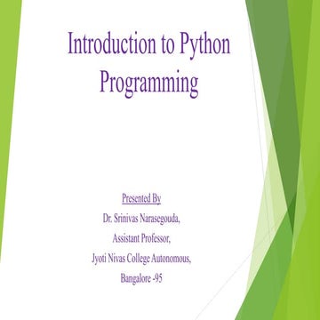 Introduction to Python | PPT