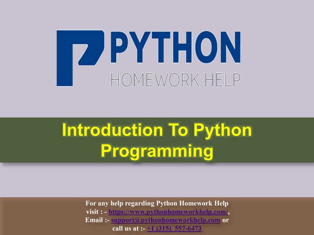 Introduction To Python Programmingpptx Programming Languages Computing