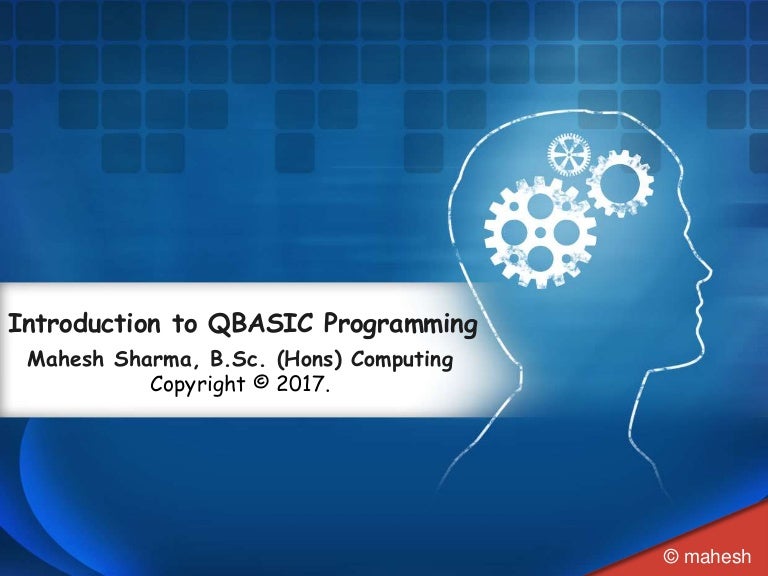 Introduction To Qbasic Programming And Basics 4067