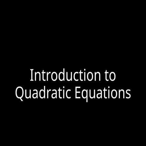 Q1 Lesson 1 Introduction To Quadratic Equations Pptx