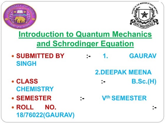 Quantum mechanics for Engineering Students | PDF