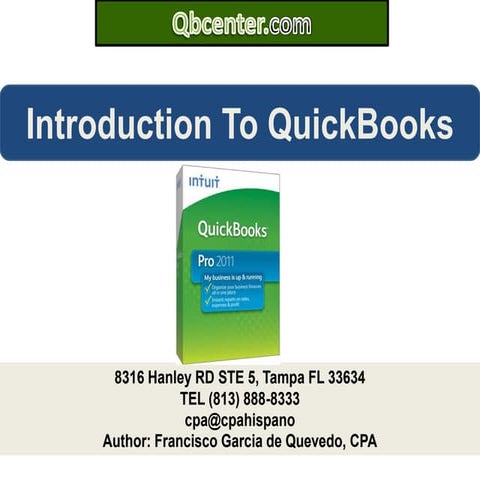 Introduction to QuickBooks | PPTX