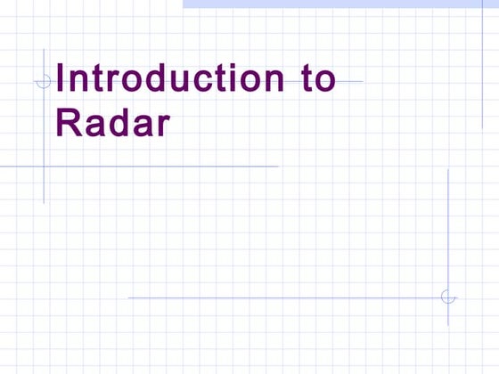 Radar tutorial | PDF | Technology & Computing
