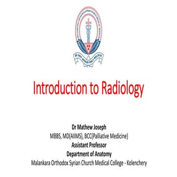 Introduction to radiology | PPTX
