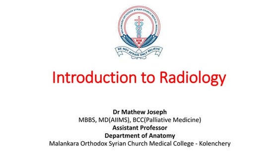 Introduction to radiology | PPT