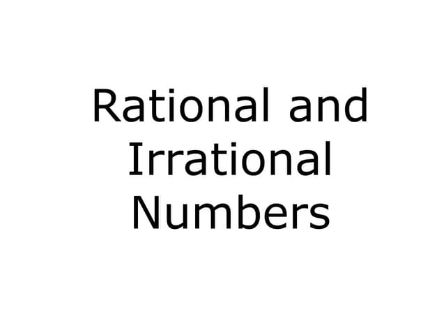 Rationalnumbers | PPT