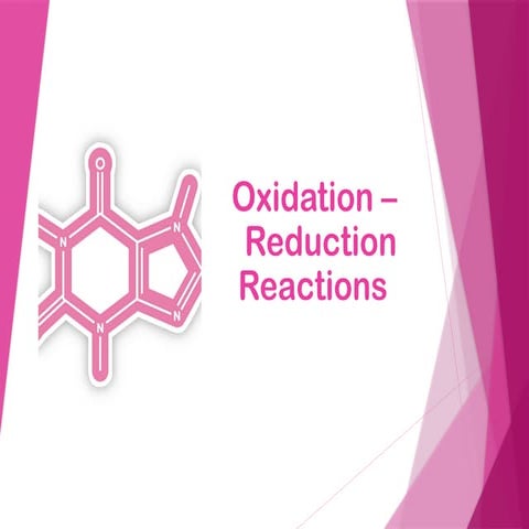 Introduction to Redox Reactions CSEC CHEMISTRY | PPTX
