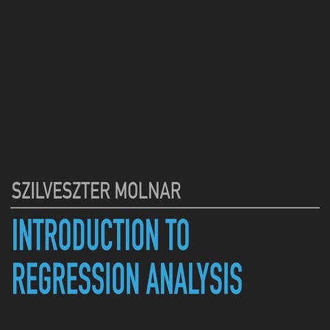 Introduction to Regression Analysis | PPT