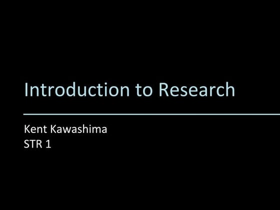 Chapter 13 Introduction in research paper | PPTX