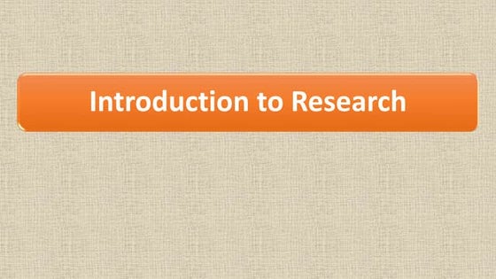 Types of research | PPT