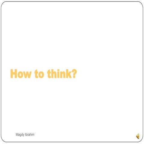 Introduction to research 2 (how to think) | PPTX