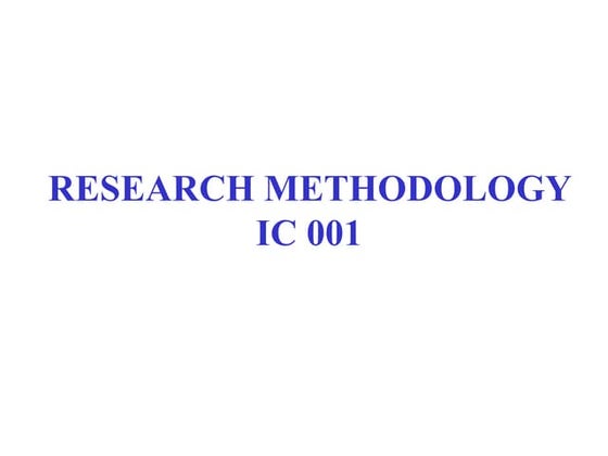 Research Methodology & IPR-I | PDF | Business Administration | Business