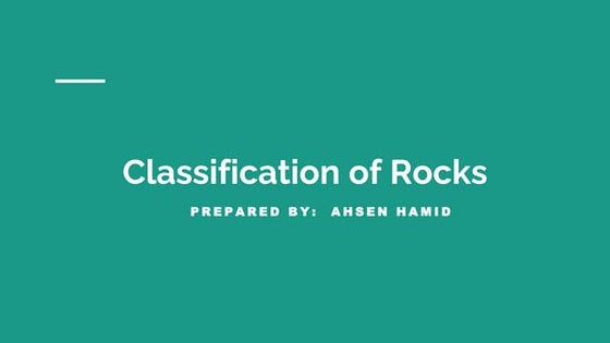 Classification of Rocks | PDF | Geology | Science