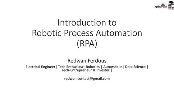 RPA training for Beginners using UiPath | PPT