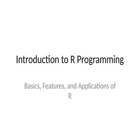R programming | PPTX