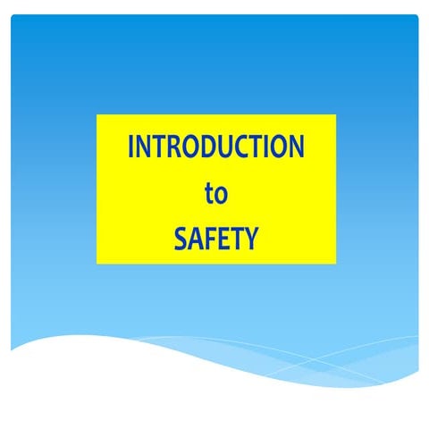 Introduction to Safety.ppt | Death, Injury, or Military Conflict ...