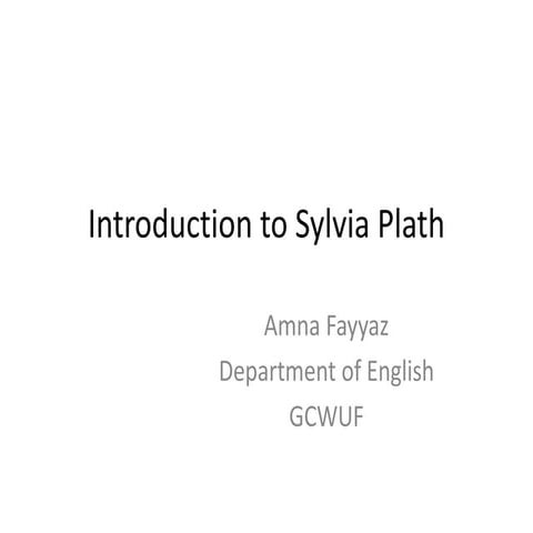 Introduction to salvia plath, themes | PPT