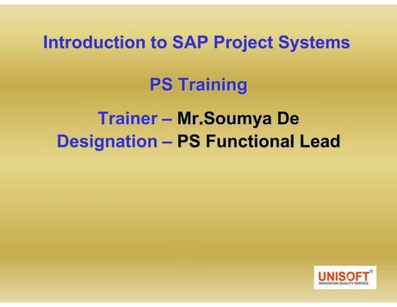 SAP PS overview | PPT