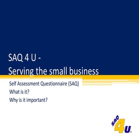 Introduction To SAQ 4 U | PPT