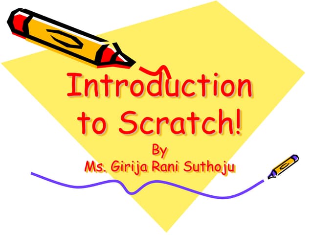 Scratch Introduction Ppt 8272