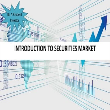 Introduction to securities markets | PPTX