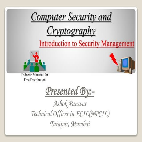 Introduction to Security Management by Ashok Panwar | PPT