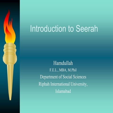 Introduction to seerah | PPTX