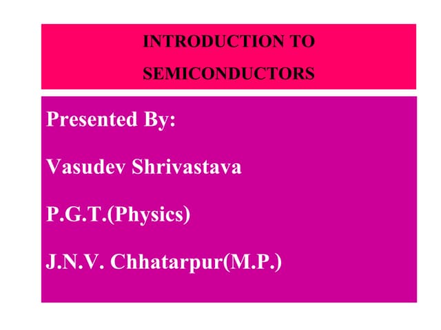 Semiconductors | PPT