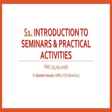 Introduction to seminars & practical activities | PPTX | Educational ...