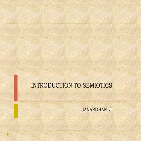 Introduction to semiotics vsm | PPT