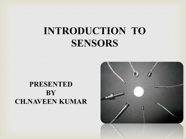 Basic Sensors Technology | PPTX