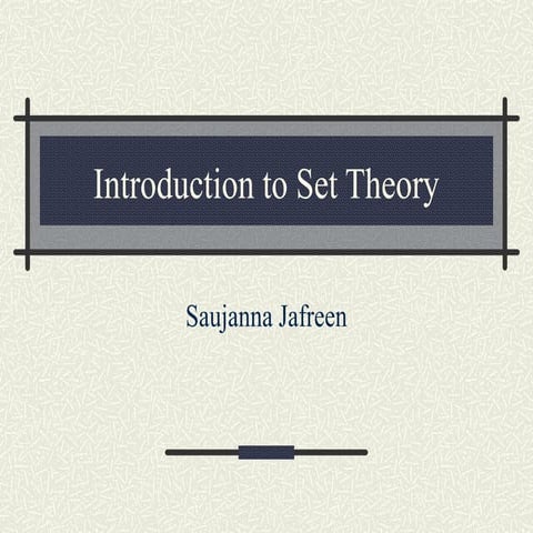 Introduction to set theory | PPT | Programming Languages | Computing