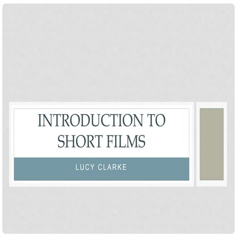 Introduction to short films | PPTX