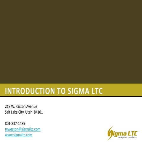 Introduction To Sigma Ltc 100710 | PPT