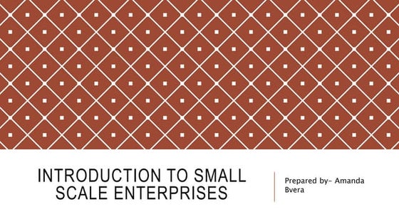 Small and medium enterprises ppt | PPT